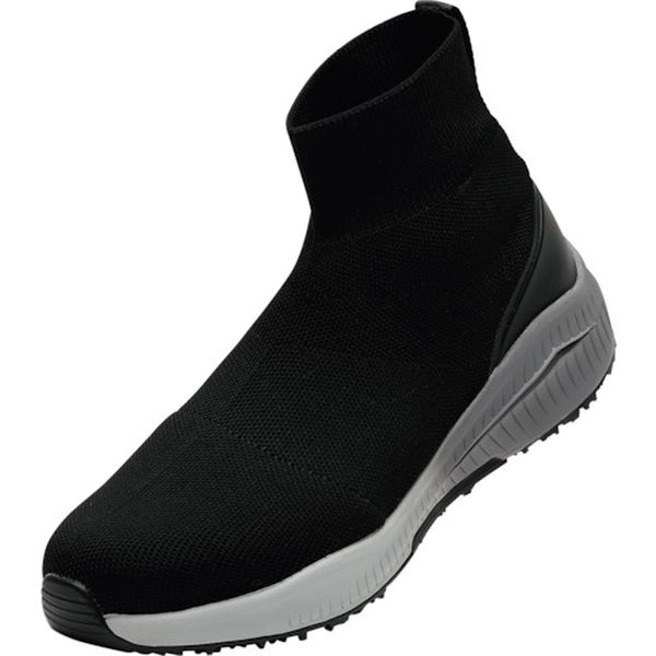 ・マンダムニットSOCのブーツタイプです。・伸縮性のあるニットと、クッション性に優れた高反発EVAミッドソールが快適な履き心地を提供します。・寸法(cm)：24.5・色：ブラック・足幅サイズ：EEE・規格：JSAA 認定合格品(A種)・耐油...