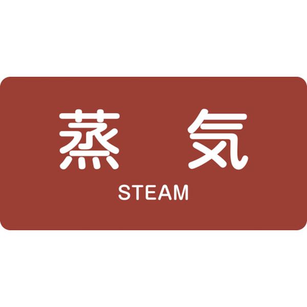 ・水や熱に強いアルミ製の配管識別用ステッカーです。・配管内物質の識別に。・表示内容：蒸気/STEAM・取付仕様：貼付タイプ・縦(mm)：30・横(mm)：60・厚さ(mm)：0.1・色：暗い赤(7.5R 3/6)・セット商品：10枚1組・文...