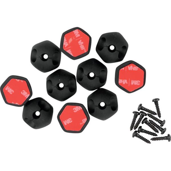 ・スタイリッシュなデザインでスマートに配線を固定できます。・両面テープ固定とビス固定と2通りの固定方法が可能です。・ケーブル等の簡易固定に。・色：黒・縦(mm)：28・横(mm)：28・高さ(mm)：14・固定方法：両面テープもしくはビス止...