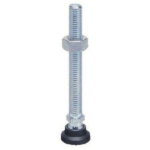 ・スイベル構造で傾斜した状態でも5000Nの荷重に耐えられます。・パッドは耐水・耐食性に優れたエンプラ製です。・コンパクトな設備に最適です。・エンプラレベリングパッド・パッド：ポリアミド(ガラス繊維強化) ブラック・ネジ：SUM22L 亜鉛...