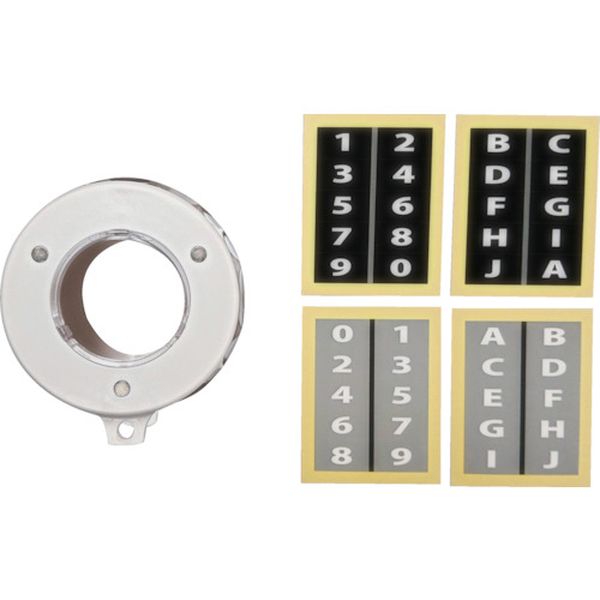 ・使用制限を設けたいサムターン・鍵穴に最適です。・ダイヤル式で、暗証番号は付属の「数字・アルファベット」のシールで多様に設定可能です。・取付けは強力両面テープを使用します。・室内(サムターン)に設置で『屋外への徘徊防止、外部からのサムターン...