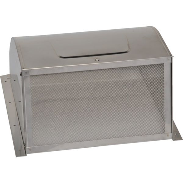 ・接合部分にはハゼ加工、側面にはリブ加工が施してあり、風鳴りが少ないです。・換気扇の木枠に取付、低層階(3階まで)用。・色：ステンレス・外径(mm)：340・内径(mm)：300・全長(mm)：175・25cmの換気扇に対応・害虫侵入防止網...