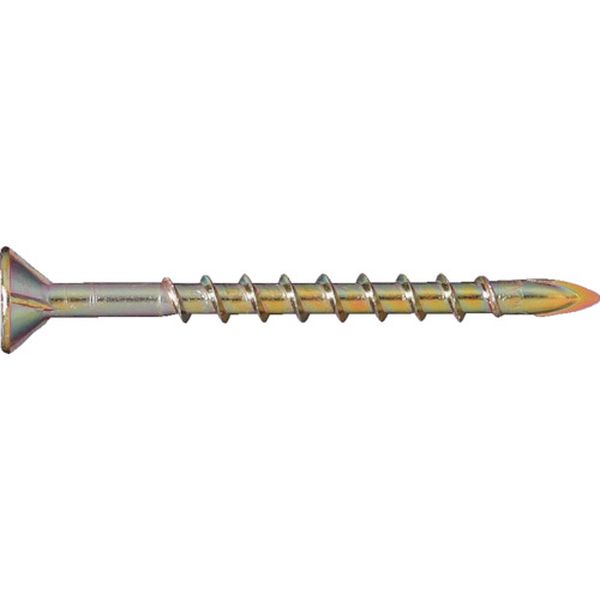 ・先端のスプーン状の切刃で木材の繊維を切削、下穴を開けながらネジ山が木材にねじ込まれるため、木割れを防ぎます。・太めネジの為、取付け後の保持力も高レベルで確保。木材の節目、硬さも関係なく確実に締結が出来ます。・薄鉄板(厚さ1.0mm以下)で...