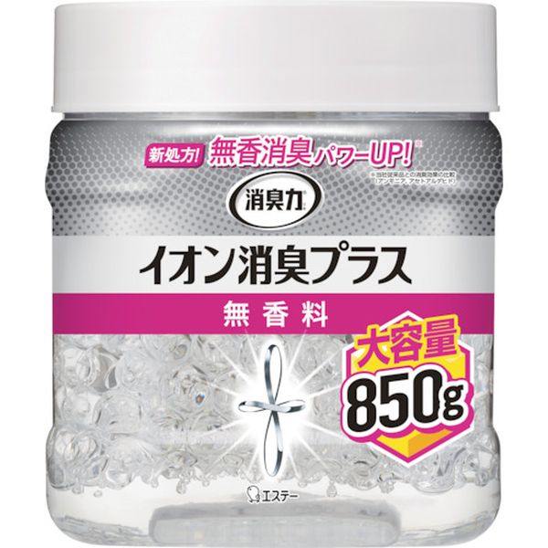 ・トリプルイオン効果による化学的消臭で、嫌なニオイをしっかり消臭します。・クリアなビーズを採用した香りでごまかさない無香タイプです。・室内・トイレ用。・容量(g)：850・香り：無香料・タイプ：室内・トイレ用・品名：消臭力クリアビーズ　イオ...