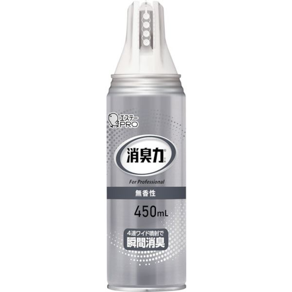 ・4連ノズルにより広範囲へ噴霧ができます。・短時間で室内消臭をしなければならない業務に最適です。・応接室・会議室に。・容量(ml)：450・香り：無香料・タイプ：室内用・品名：G消臭力　ワイドスプレー450ML　無香性・内容量(ml)：45...