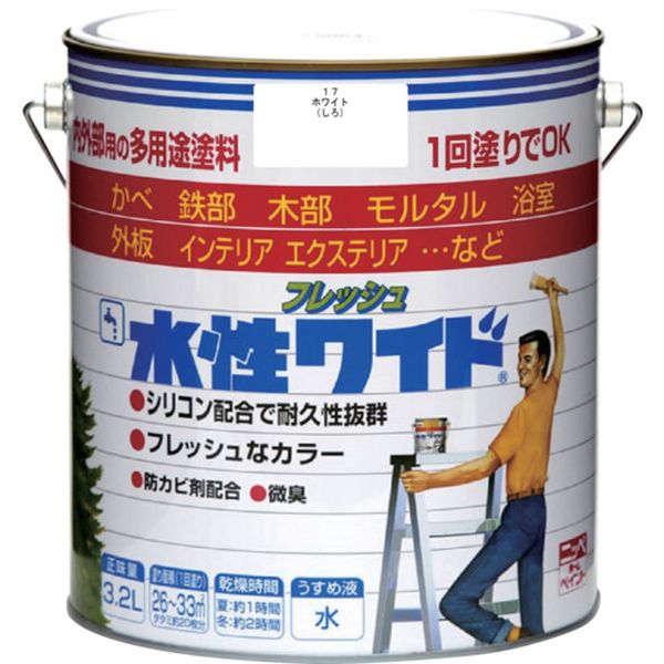 ・塗膜は汚れにくく、付着した汚れも水しぶきで簡単に洗浄できる(ウォッシャビリティに優れる)高性能塗料です。・タレにくい、微臭タイプです。・かび止め材、さび止め材配合しています。・浴室・台所・洗面所・部屋のかべや天井などに。・ドア・木のサン・...