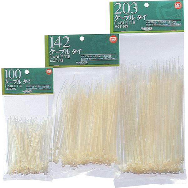 ・カムロック機構で確実な作業が出来ます。・ナイロン66の一体成形品で、自己消火性が有ります。・電設、通信、家電、自動車、農園、園芸等の各種のスピーディな結束作業に。・色：白・幅(mm)：2.5・長さ(mm)：100・最大結束径(mm)：22...