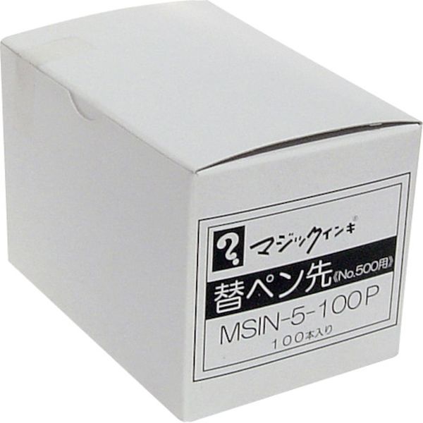 ・マジックインキNo.500用替えペン先です。・文字サイズ：細字・芯径(mm)：1〜1.5・筆記線幅(mm)：1〜1.5・交換の際、インクで衣服等が汚れる場合がございますのでご注意ください。・生産国 日本・JANコード 4902071592...