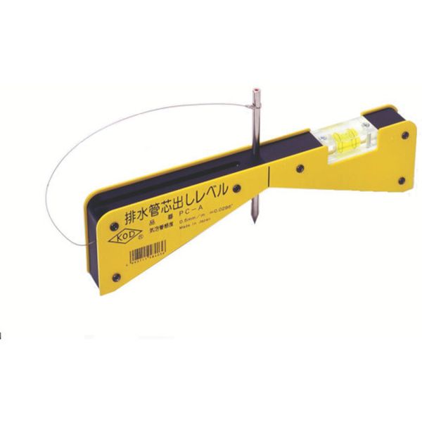 ・ヒューム管施工に最適です。・スピーディーな芯出しを約束します。・管径φ200以上用です。・ブロック型樹脂製気泡管です。・2本目盛入です。・感度0.5mm/m＝0.0286°です。・長さ(mm)：220・高さ(mm)：56・厚さ(mm)：2...