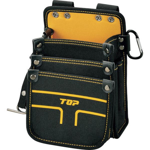 ・表面には900デニールナイロンを採用、更にリベット補強を施してあり、プロ仕様の耐久性があります。・利便性の高いカラビナ、テープホルダー付です。・整理に便利な3段タイプ。・作業工具の持ち運びや腰回りの収納に。・作業工具の持ち運びや腰回りの収...