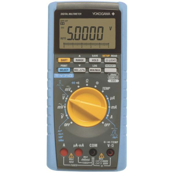 ・真の実効値タイプの高精度マルチメータです。・誤挿入防止シャッター機能付きです。・CE規格品です。・電気・電子回路設計、製造、検査、電気工事等に。・直流電圧(V)：1000・交流電圧(V)：1000・直流電流(A)：10・交流電流(A)：1...