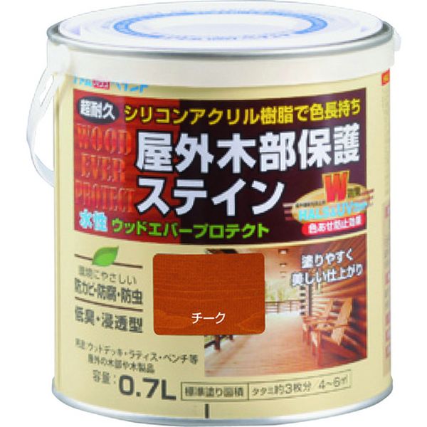・シリコンアクリル樹脂にHALS(紫外線劣化防止剤)とUV吸収剤を配合した高性能木部保護塗料です。・水性でありながら色あせに強く、塗り継ぎムラがでにくい塗料です。・防カビ、防虫、防腐効果に優れ、木部を長期間保護します。・塗り替え時でも、しっ...