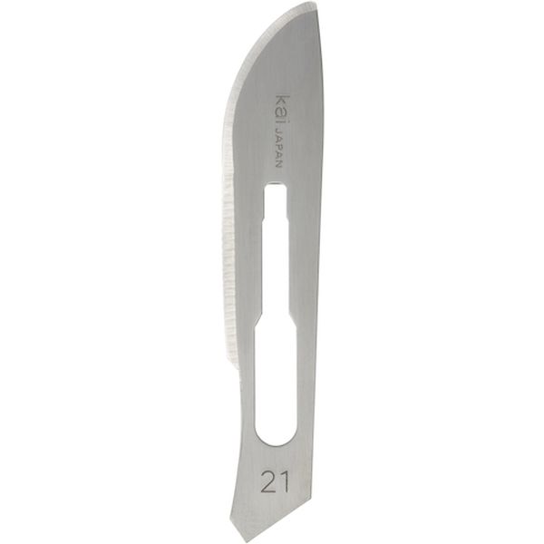 ・カッターナイフ　メス刃(品番：022KZ-0241)の専用替刃です。・なめらかにすべるような切れ味です。・ぬれた紙、織物などにもすぐれた切れ味、押し切りも可能です。・使用済み刃の収納ケース付きです。・障子貼りや細かい作業に。・全長(mm)...
