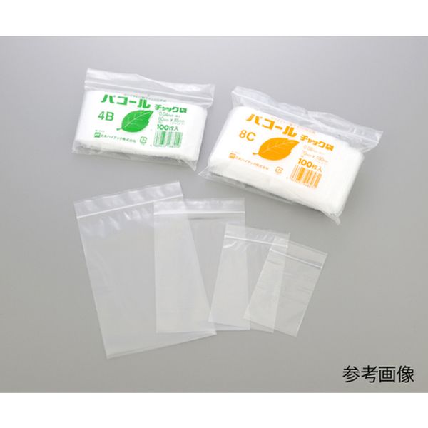 ・チャック付きで開閉できるポリエチレン袋です。・材質：PE(ポリエチレン)　・入数：1袋(100枚入)・厚さ(mm)：0.08・材質：PE(ポリエチレン)・型番：8F・入数：1袋(100枚入)・幅×チャック下(mm)：120×170・JAN...