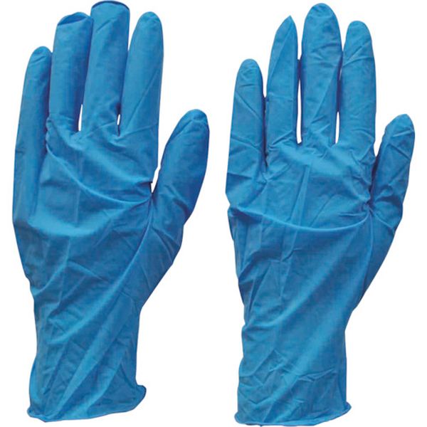 ・厚手タイプで、強度に優れており、ハードな作業でも安心して使えます。・薬品作業。・食品加工。・油作業。・掃除。・色：ブルー・サイズ：M・全長(cm)：24.0・手のひら周り(cm)：19.2・中指長さ(cm)：8.0・厚さ(mm)：0.15...