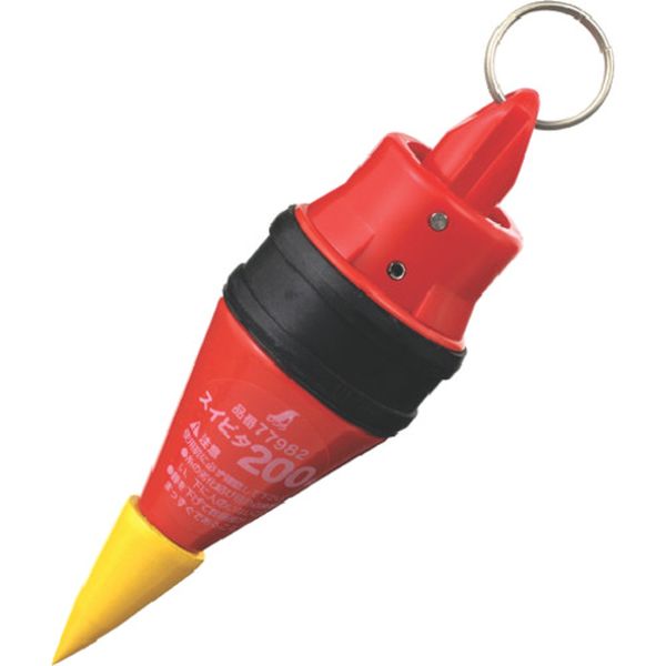 ・静止機構付きで振れが通常の1/20の早さで止まります。・ゴムカバー付きで作業時滑りにくく、建造物に当てキズを付けません。・柱・壁面・型枠などの垂直・鉛直の確認に使用・当て傷防止カバー付・本体・先端・静止機構部:鉄・二重リング:ステンレス・...