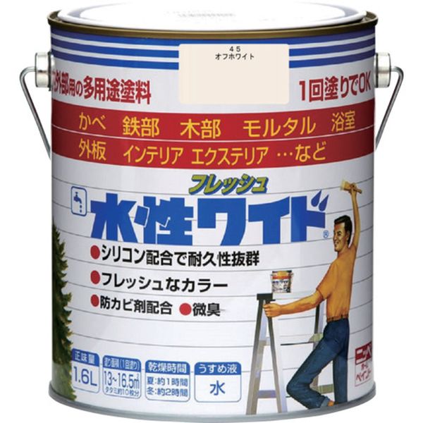 ・塗膜は汚れにくく、付着した汚れも水しぶきで簡単に洗浄できる(ウォッシャビリティに優れる)高性能塗料です。・タレにくい、微臭タイプです。・かび止め材、さび止め材配合しています。・浴室・台所・洗面所・部屋のかべや天井などに。・ドア・木のサン・...