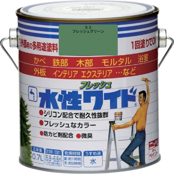 ・塗膜は汚れにくく、付着した汚れも水しぶきで簡単に洗浄できる(ウォッシャビリティに優れる)高性能塗料です。・タレにくい、微臭タイプです。・かび止め材、さび止め材配合しています。・浴室・台所・洗面所・部屋のかべや天井などに。・ドア・木のサン・...