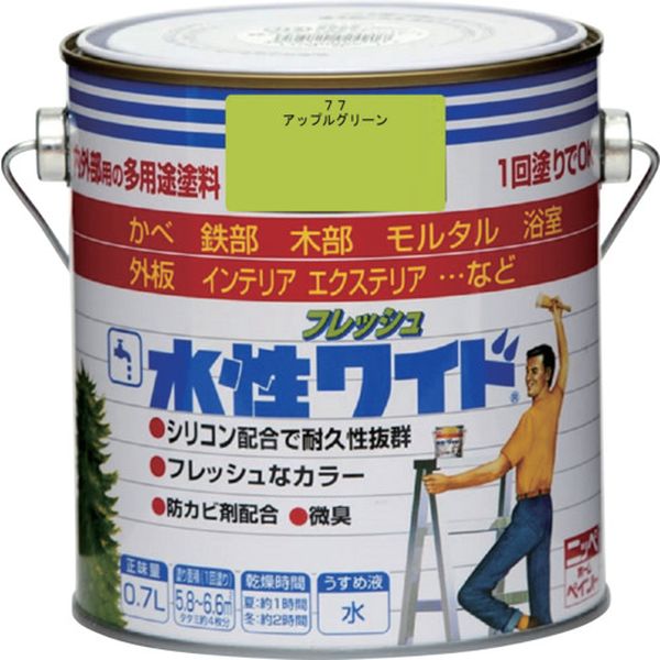 ・塗膜は汚れにくく、付着した汚れも水しぶきで簡単に洗浄できる(ウォッシャビリティに優れる)高性能塗料です。・タレにくい、微臭タイプです。・かび止め材、さび止め材配合しています。・浴室・台所・洗面所・部屋のかべや天井などに。・ドア・木のサン・...