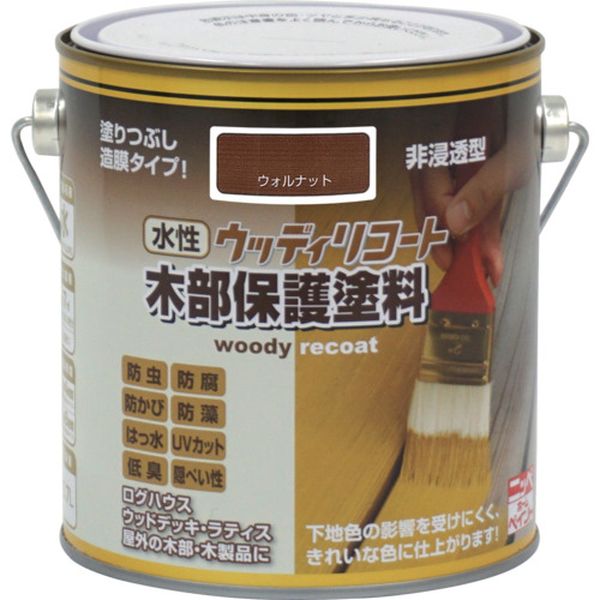 ・非浸透型ですので、下地色の影響を受けにくく、きれいな色に仕上がります。・隠ぺい効果が高く、塗り替えに最適な低臭の水性木部保護塗料です。・木材の防虫・防腐・防かび・防藻効果に優れ、木の腐食を防ぎます。・耐候性とはっ水性に優れています。・低V...