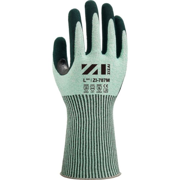 ・手首部をZI-787より25mm長くしており、手だけでなく手首部分の切創事故リスクを軽減します。・コーティングは、ニトリルゴムにWeed Grip Technology(特殊すべり止め加工)を採用し、油に濡れた環境でも優れたグリップ力を発...