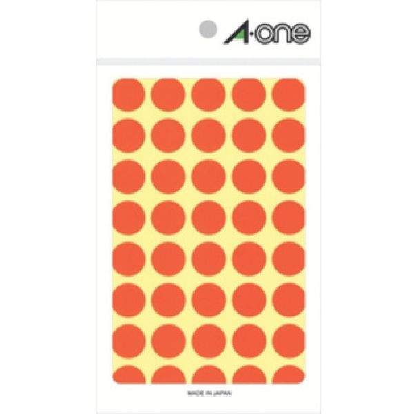 ・豊富なカラーで識別に便利な丸型のラベルです。・グラフや分布図の作成に・在庫管理などの色分け表示に・色：橙・面付：5列×8段(40片)・1パック内：560片・シートサイズ：90×150mm・ラベルサイズ直径(mm)：15・厚さ(mm)：0....