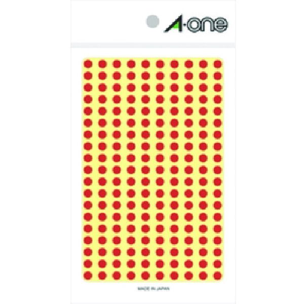 ・豊富なカラーで識別に便利な丸型のラベルです。・グラフや分布図の作成に・在庫管理などの色分け表示に・色：赤・面付：10列×20段(200片)・1パック内：1800片・シートサイズ：90×150mm・ラベルサイズ直径(mm)：5・厚さ(mm)...