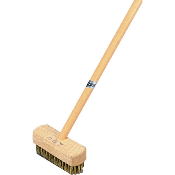 ・真鍮製デッキブラシです。・塗料剥がしや下地磨きなどに使えます。・真鍮なので柔らかく下地を痛めにくい・磨き剥がしに・幅(mm)：180・長さ(mm)：1300・柄：木　・毛：真鍮0.23mm・生産国 日本・JANコード 4979404613...