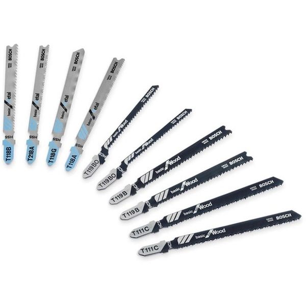 ・木材・金属の切断・金工用ブレード4本(軟鋼板用:T-218A×1、T-118G×1、T-118A×1、T-118B×1)、木工用ブレード6本(T-119B×2、T-119BO×2、T-111C×2)・木材・金属の切断に。・セット内容：10...