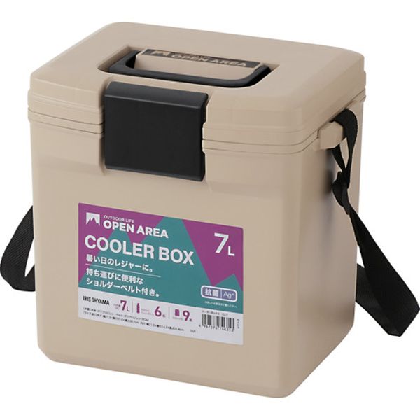 ・暑い日のレジャーに、本体内側に抗菌加工を施したクーラーボックスです。・フタがワンタッチで取り外せるので簡単に丸洗いができます。・500mlのペットボトルを立てたまま収納できます。・飲料などの保冷に。・色：ベージュ・幅(mm)：273・奥行...