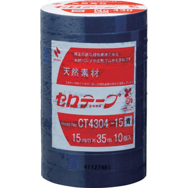 ・セロテープの着色品です。・セロテープならではのしなやかさ、使いやすさ、作業性をそのままに、大巻は6色をラインアップしています。・工作や装飾、包装作業全般、メモなどの仮止めに。・色による識別などに。・色：ブルー・幅(mm)：15・長さ(m)...