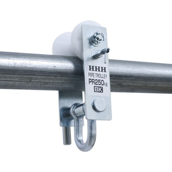 ・車輪ロック機構付きですので、任意の場所に止めておけます。・単管に取り付け荷物の搬送・定格荷重(t)：0.25・適合パイプ径(mm)：35~60・全長(mm)：180・スチール・ナイロン・生産国 中国・JANコード 499007700130...