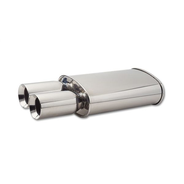 Vibrant StreetPower Oval Muffler w/ Dual 3.5in Round Tips Straight Cut Beveled Edge 2.5in inlet I.D.メーカー：Vibrantメーカー品番：1...