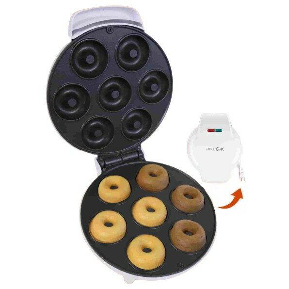 商品説明 ・一度に7個焼けるので、パーティなどにも最適！ ・おうちで簡単、焼きドーナツを楽しめる！ ・揚げないヘルシーな生活スタイル！ 商品仕様 サイズ H25.7*W20.1*D10.5cm 電源 AC電源式 コード長さ 約65cm 重量...