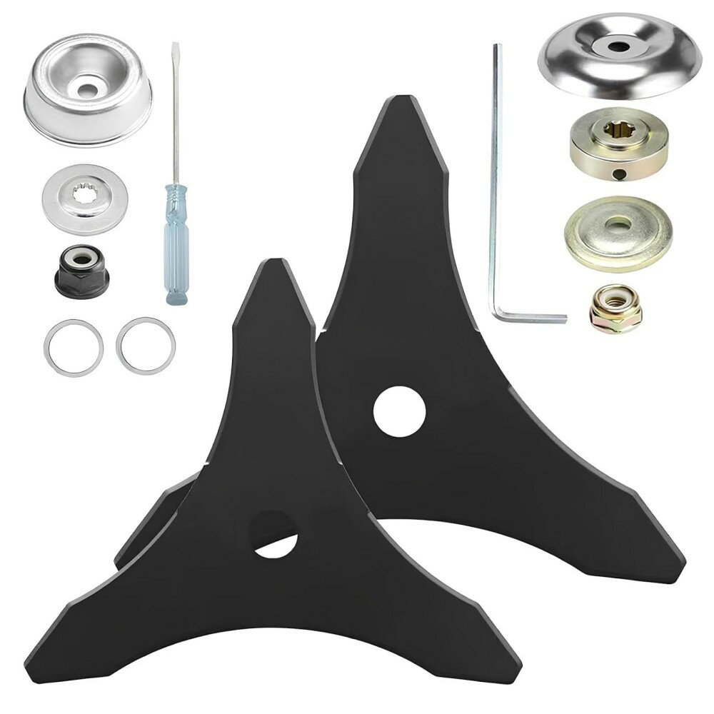 マンガン鋼 3枚刃 替刃2枚 アダプターアタッチメントセット付き 商品説明 【密生した草木に強い刈り取り性能】 柴・茂み・密生した下草の刈り取りに最適。小さな苗木、イバラ、蔓、笹、雑木まで幅広く対応し、硬く絡みやすい植物もスムーズに刈り取り...