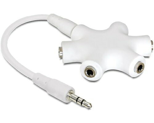 DeLOCK/デロック 1to5オーディオ分配アダプタ DeLOCK 65362 商　品　説　明 DeLOCKのアダプターには6つのメスの3.5mmステレオポートがある。 付属のケーブルを使ってパソコンやプレイヤーにつなぐことで、あなたの持...