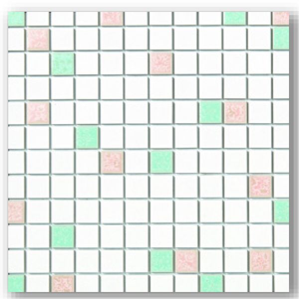 材質　磁器質、表紙貼り（12×12粒） 用途　内装の壁に対応、寒冷地対応 タイル寸法　22.5×22.5×6ミリ （目地込み寸法：25ミリ角） ユニットタイル寸法　300×300ミリ 1平米　11．5シート必要です 1ケース　22シート/2...
