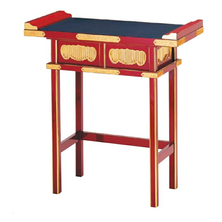 固定式立焼香机筆返DX　2.5尺 朱塗天黒面金箔押　金具付 寸法：幅75×奥行36.5×高さ75cm重さ：9.5kg本体：木製　合成漆金具：銅　(本金メッキ)日本製※　こちらの商品はメーカー直送のため、代金引換によるお支払いはご利用になれま...