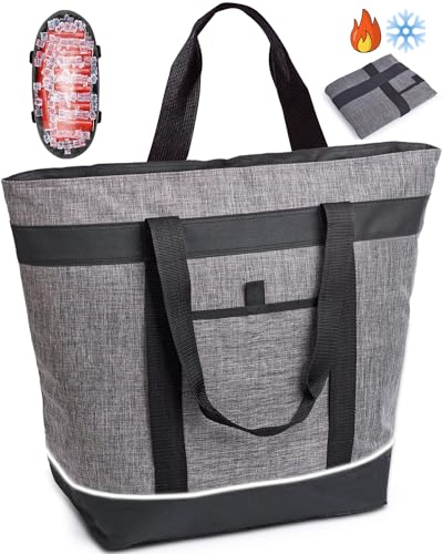 冷たさを長時間キープ 保冷バッグ クーラーバッグ 大容量 30L 自立 おしゃれ 買い物バッグ トートバッグ 手提げと肩掛け両用 保冷 保温 4層断熱 軽量 折りたたみ アウトドア キャンプ ピクニックブランド: AMZHOOZメーカー: ...