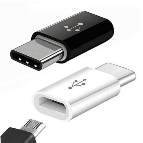 YOKELLMUX 2個セット USB Type Cアダプタ Micro USB(メス) to Type-Cアダプタ 変換コネクタ（56K抵抗使用） USBケーブル 新しいMacBook/LG G5 / HTC 10に対応 裏表関係なく挿せ...