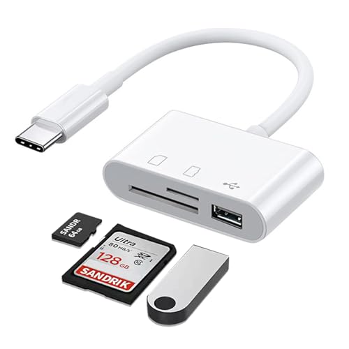 Juckier SDカードリーダー Type-C USB/SD/TF変換アダプタ 3in1 SD/TFカード スマホ転送 USB3.0 OTG機能 設定不要 写真/ビデオ/ファイル 高速伝送 カメラリーダー iPhone15/16/MacB...