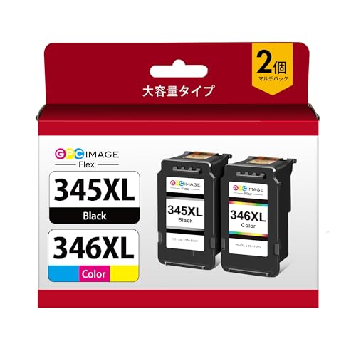 GPC Image Flex キャノン 用 BC-345XL BC-346XL 大容量リサイクルインク Canon 対応 345 346 TS3330 TS3130S TS203 TS3130 TR4530 インク 新・旧パッケージ任意発送...