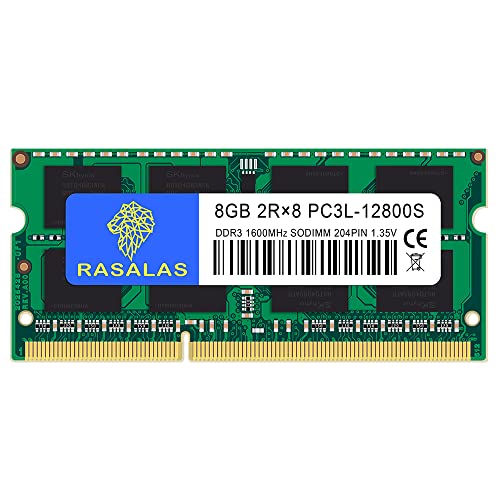 低電圧メモリ 1.35V 8GB PC3L-12800S DDR3L-1600 SO-DIMM 204pin ノートパソコン用メモリmac 対応モデル RAM Non-ECCV 両対応)・💻永久保証：DDR3L 1600MH...