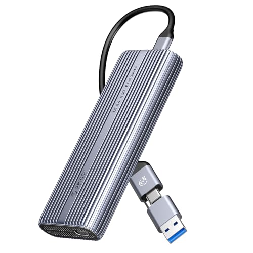 ORICO M.2 SSD 外付けケース 40Gbps 工具不要 USB4 NVMe M.2 SSDケース ファン内蔵のアルミニウム合金Thunderbolt 4 SSD ケース2230 2242 2260 2280(Mキーのみ)対応、US...