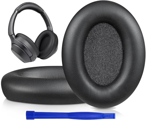 SOULWIT イヤーパッド イヤークッション 交換用 Sony WH-1000XM3 (WH1000XM3)オーバーイヤーヘッドフォン に対応 ヘッドパッド 柔らかいプロテインレザー ノイズアイソレーションメモリーフォーム イヤーカップ ...