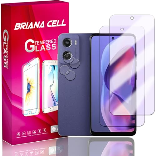 Briacicell2+2 枚セット ブルーライトカットFor MOTO G05 5G ガラスフィルム (2枚) ＋MOTO G05 5G カメラフィルム (2枚)日本旭硝子素材製強化ガラス 保護フィルム 9H強度 撥油性 超耐久 高光沢 ...