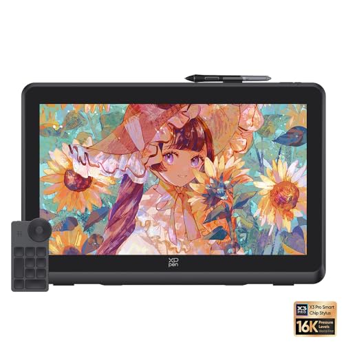 XPPen 液タブ 21.5インチ 液晶タブレット 2.5k QHD 大画面 Calman認証ディスプレイ X3 Proペン 左手デバイス付き VESA対応 イラスト制作 お絵描きソフトウェア付 Android Windows macOS対...