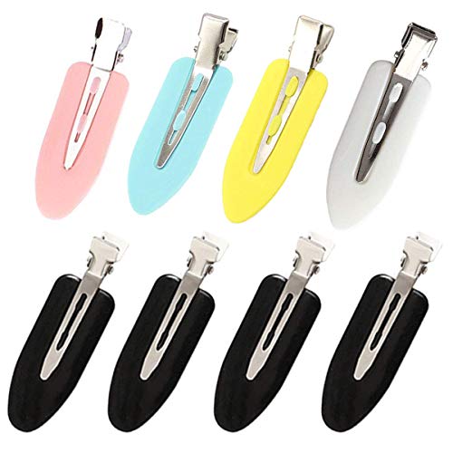 跡がつかない 前髪クリップ Yesmart 跡が付かない ヘアクリップ かわいい 前髪 クリップ 跡がつかないピン 8P セットヘアサロン向け プロ仕様Yes112・セット8本;5色ピンク＆ホワイト＆そらいろ＆イエロー＆ブラック。・素材ステ...