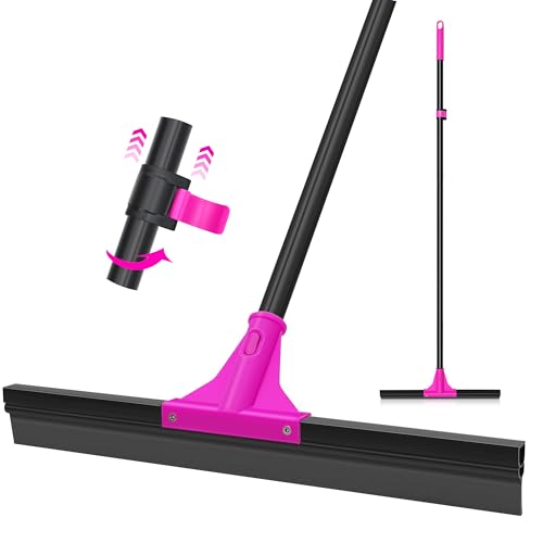 TidyBliss 水切りワイパー ヘビーデューティ 148cm 長柄タイプ， フローリングワイパーコンクリートプール ラグ ガレージデッキ シャワー 窓用屋外 屋内清掃用・45cmの大型スクイージーヘッドを採用した本スクイーパー お風呂は...