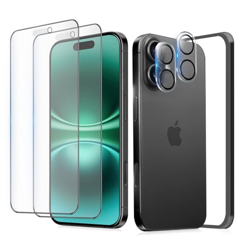 MINIKA アンチグレア iPhone 16 用 ガラスフィルム サラサラ 2枚セット いPhone16 フィルム さらさら アイフォン16 保護フィルム 指紋 防止 ゲーム用 iPhone16 カメラフィルム 付き・対応機種 iPhon...